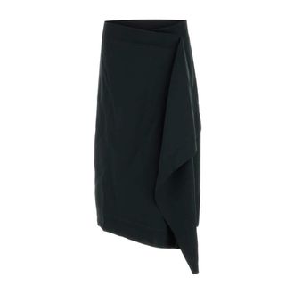 Ami Woll-Midi-Wickelrock - - Skirts - Damen - Schwarzk - S