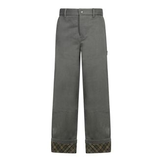 Burberry Cotton Carpenter Pants - - Trousers - Herren - Grau - M