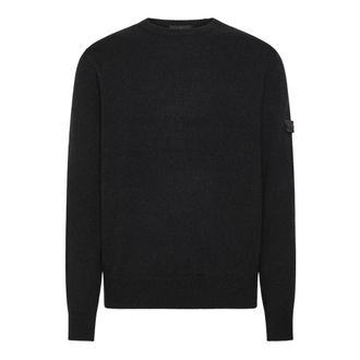 Peuterey Rundhals-Strickpullover mit Logo - - Knitwear - Herren - Schwarzk - XL