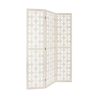 Atmosphera Paravent en Bois Nomade 120x170cm Blanc