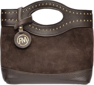 Roberta M kastanienbraune Lederhandtasche