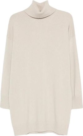 Roberto Collina Femme, Pulls, Beige, Taille: 42 FR Robe Dolcevita
