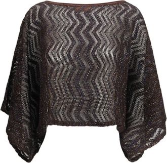 Missoni zigzag-pattern blouse - Braun
