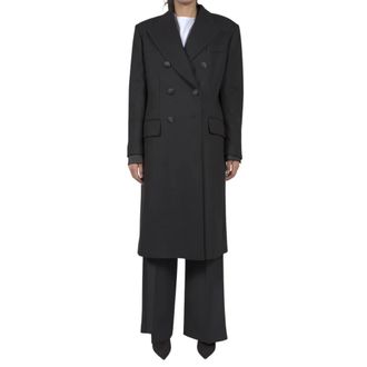 Dolce & Gabbana Manteau droit - Femme - Manteaux - Noir - Taille: 38 FR