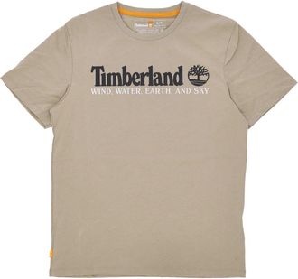 Timberland Kurz&auml;rmeliges T-Shirt mit Rundhalsausschnitt - - Tops - Herren - Beige - XL