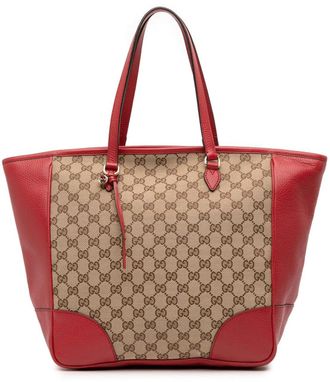 Gucci Shopper - GG Canvas Bree Zippered Tote - Gr. unisize - in Braun - f&uuml;r Damen