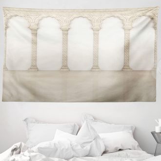 Abakuhaus S&auml;ule Wandteppich, Architektur Thema Wand anmutige S&auml;ulen und B&ouml;gen Digital Image Print, aus Weiches Mikrofaser Stoff Wand Dekoration F&uuml;r Schlafzimmer