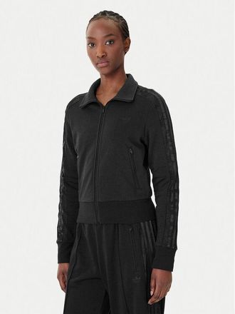 adidas Sweatshirt Firebird Lace KC8149 Schwarz Slim Fit