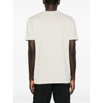 HUGO BOSS Logo-Print Cotton T-Shirt - Beige