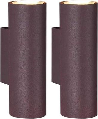 Trio Leuchten Wandleuchte Marley 212400224, Metall rostfarbig, Wandleuchte 2-flammig, exkl. 1 x GU10 (Packung mit 2)