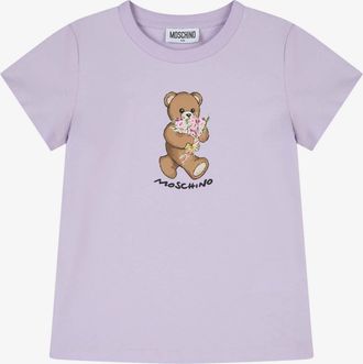 Moschino T-Shirt aus Baumwolljersey Moschino Teddy Bear - Violett