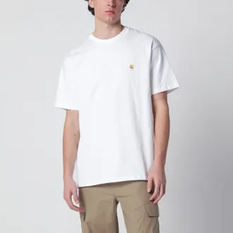 Carhartt Work in Progress Wei&szlig;es S/S Chase T-Shirt aus Baumwolle