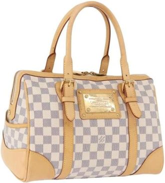 Louis Vuitton Sac &agrave; main Pre-owned en toile Damier Azur - Femme - Pre-owned - Blanc - Taille: ONE Size