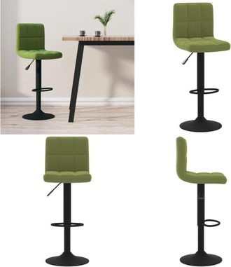 vidaXL vidaXL Barhocker Hellgr&uuml;n Samt