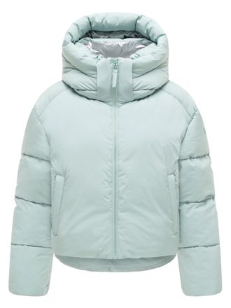 Marikoo Winterjacke Zilvaa, kurze Pufferjacke mit abnehmbarer Kapuze - Gr&uuml;n