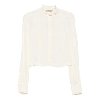 Twinset Chemisier Madreperla - Femme - Blouses et Chemises - Blanc - Taille: 38 FR