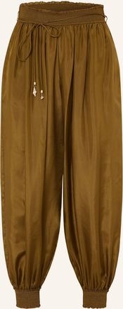 Zimmermann Satinhose Mahon Aus Seide Mit R&uuml;schen gruen
