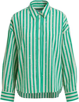 Essentiel Femme, Blouses et Chemises, Vert, Taille: 38 FR Jelief Striped Rhinestone Shirt