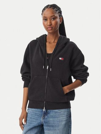 Tommy Jeans Sweatshirt Badge DW0DW23529 Schwarz Regular Fit