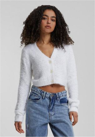 Urban Classics Strickjacke Ladies Cropped Feather Cardigan