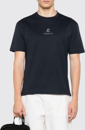 Premiata Slim-Fit-T-Shirt aus Baumwolljersey mit Knopfverschluss hinten