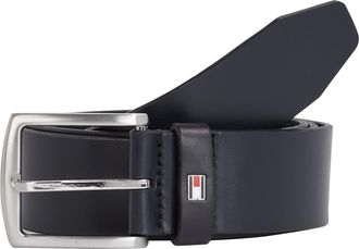 Tommy Hilfiger Herren Gürtel New Denton Belt 4,0 cm Ledergürtel, Blau (Midnight), 110 cm