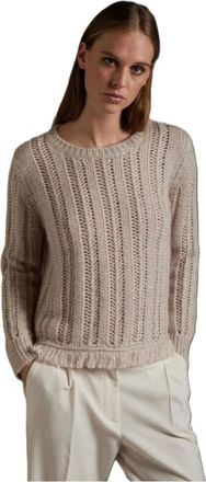 KANGRA Femme, Pulls, Beige, Taille: 40 FR Maille Perfor&eacute;e