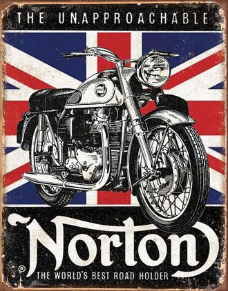 Desperate Enterprises Norton Best Roadholder Blechschild Flach Neu 31x40cm S3484