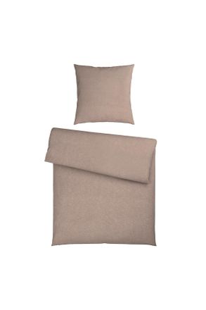 Novel Bettw&auml;sche Flanell, Taupe, Textil, Uni, 155x220 cm, Textiles Vertrauen - Oeko-Tex, Schlaftextilien, Bettw&auml;sche, Bettw&auml;sche, Flanell-Bettw&auml;sche