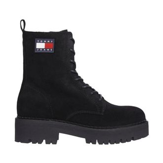 Tommy Jeans Schwarze Schn&uuml;rstiefeletten f&uuml;r Frauen - - Shoes - Damen - Schwarzk - 38 EU