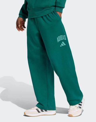 adidas adidas Performance - Pantalon style universitaire - Vert collegiate et sarcelle poudr&eacute;