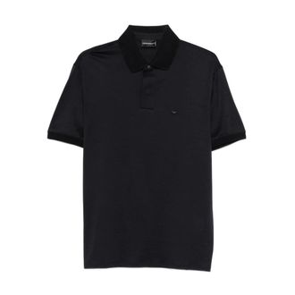 Emporio Armani Homme, Tops, Noir, Taille: S Polo brod&eacute;