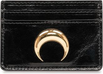 Marine Serre Femme, Accessoires, Noir, Taille: ONE Size Porte-cartes en cuir lisse