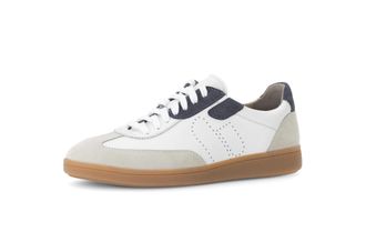 Gabor Herren Sneaker Low,Halbschuhe,recyceltes Futter,Wechselfu&szlig;bett,Strassenschuhe,Sportschuhe,Off-White/White/Fjord,48.5 EU / 13 UK