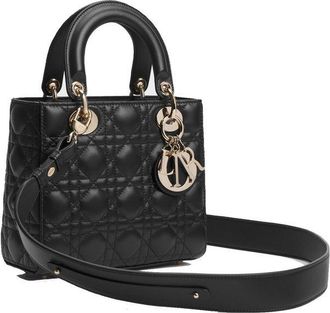Dior Quilted Lambskin Shoulder Bag - Black