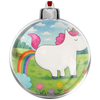 Mr. & Mrs. Panda weihnachtsanh&auml;nger Einhorn Pupsen Design - Geschenk, Weihnachtskugel, Unicorn, Plastik, Pups, christbaumkugeln, christbaumkugel, weihnachtskugeln, Reg