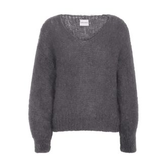 Americandreams Mohair Strick - Graphite - - Knitwear - Damen - Grau - XL