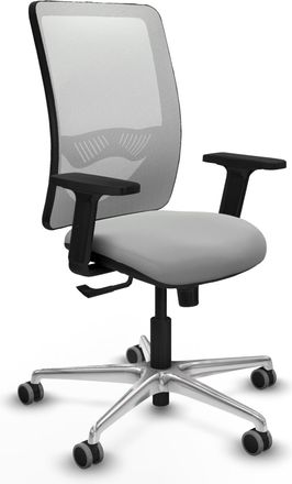 Piqueras y Crespo Schreibtischstuhl mit Armlehnen Zulema, h&ouml;henverstellbare Lendenwirbelst&uuml;tze, ausgestattet mit 3 Positionen und Schneidschaum, R&auml;der 65 mm, Parkett, W