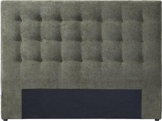 Vente-Unique Polster-Bettkopfteil - 140 cm - Stoff - Olivgr&uuml;n - Francesco