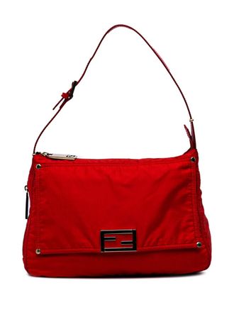 Fendi mini sac porté épaule Mamma Forever en toile à motif Zucchino (2010-2025) - Rouge