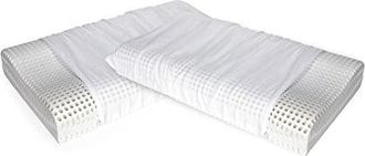 Talamo Italia Talamo Talamo Italia Set mit 4 Kissen für das Bett, 100% Made in Italy, Orthozervikales Kissen mit abnehmbarem Bezug aus perforiertem Memory-Schaum, h