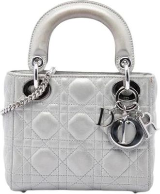 Dior Pre-owned Lady Dior - Femme - Pre-owned - Gris - Taille: ONE Size