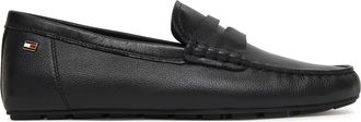 Tommy Hilfiger Mokassins Tommy Hilfiger Flag Leather Driver Loafer FW0FW09350 Schwarz