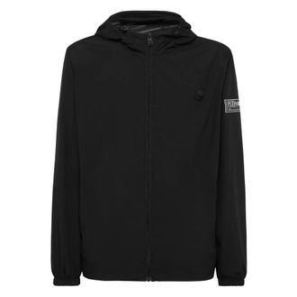 Plein Sport Homme, Vestes, Noir, Taille: 3XL Nylon Windbreaker LS