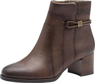 Jana bottines femme &agrave; talon bloc vegan, Cognac, 37 EU