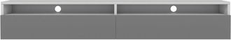 Selsey Rednaw - TV-Schrank / TV-Board stehend / h&auml;ngend, 180 cm breit (Wei&szlig; Matt / Grau Hochglanz ohne led) - Selsey