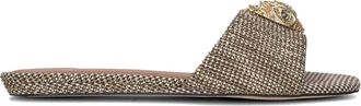 Kurt Geiger Femme, Chaussures, Beige, Taille: 38 EU Mules en textile beige &agrave; imprim&eacute; pied-de-poule