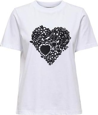 Only Onlnina Heart S/S Tee JRS T-Shirt