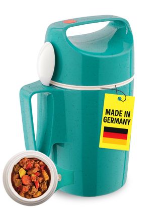 Rotpunkt Thermobeh&auml;lter f&uuml;r Essen 850 ml inkl. L&ouml;ffel - Thermo Lunchbox Hei&szlig; & Kalt I Made in Germany I Hochwertiger Thermo Essensbeh&auml;lter (Dirk 850, Wild Ocea