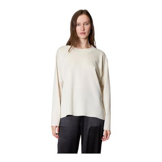 Roberto Collina Reiner Woll-Rundhalsausschnitt Pullover Milch - - Tops - Damen - Wei&szlig; - L